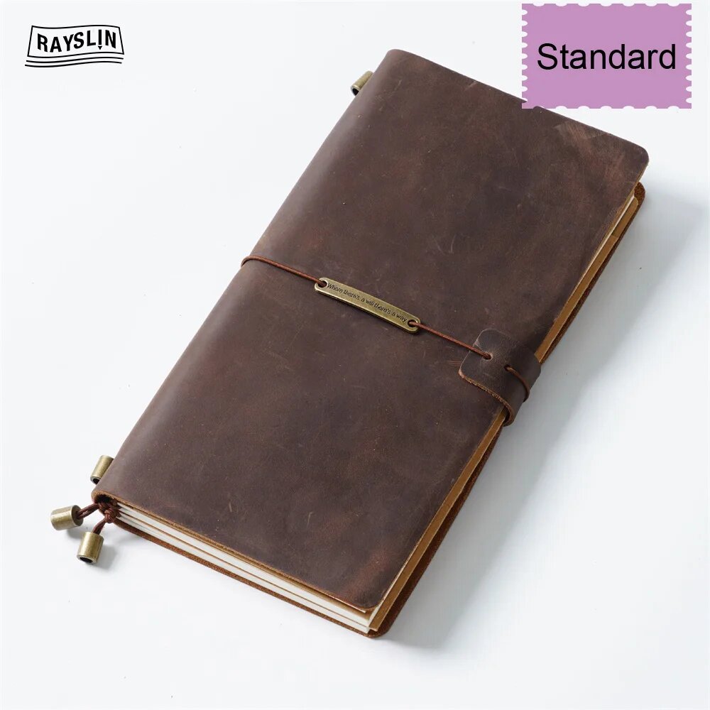 RAYSLIN Блокнот из натуральной кожи A5, coffee Standard