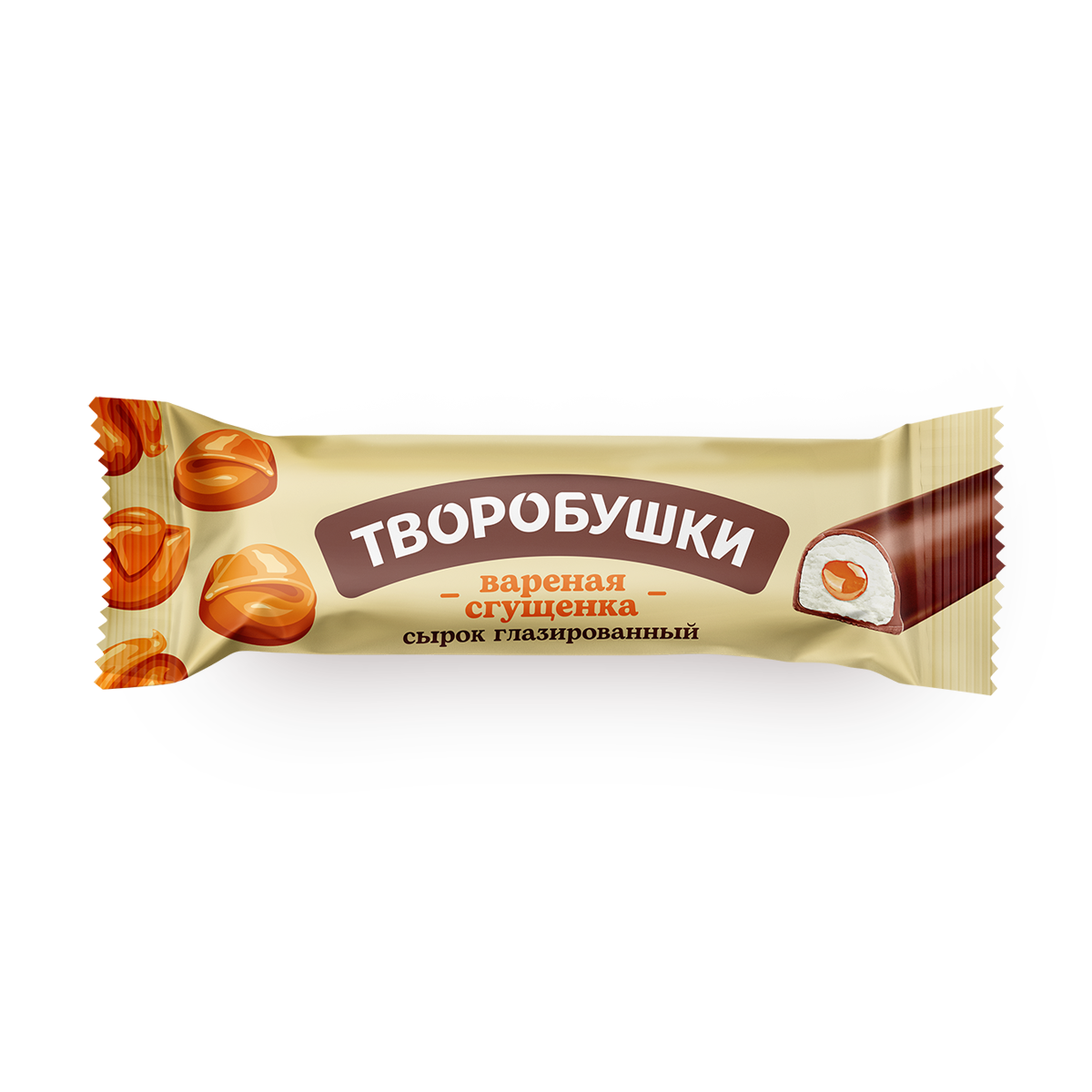 Сырок глазированный Творобушки "Вареная сгущенка", 20%, 40 г