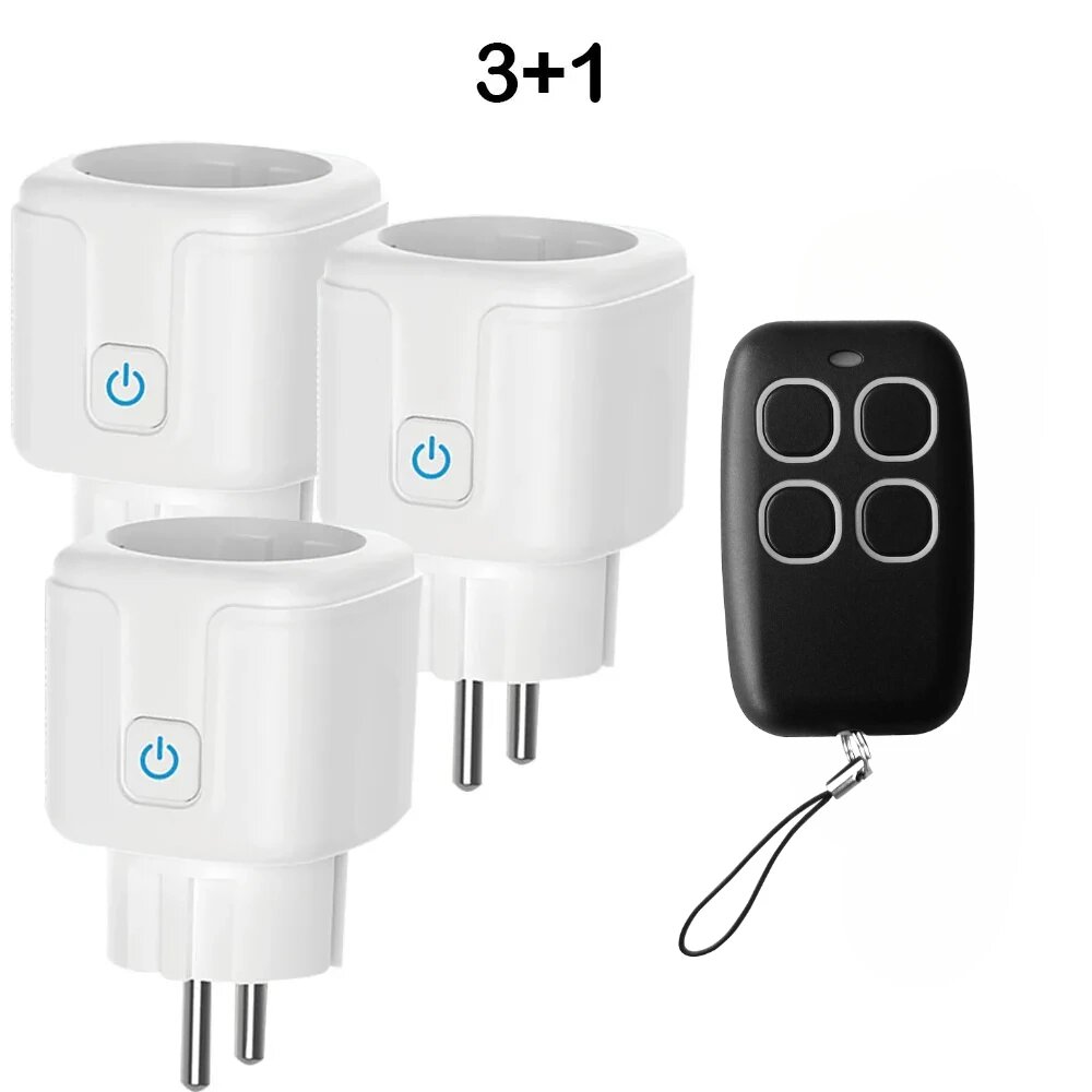 Беспроводная электрическая розетка 433 МГц для освещения 3Socketes 1Remote