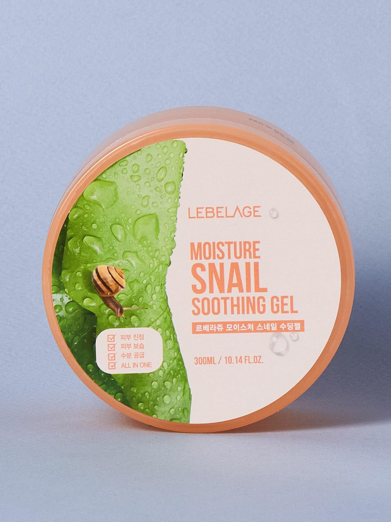 Lebelage Универсальный увлажняющий гель с муцином улитки 300 мл Moisture Snail Soothing Gel