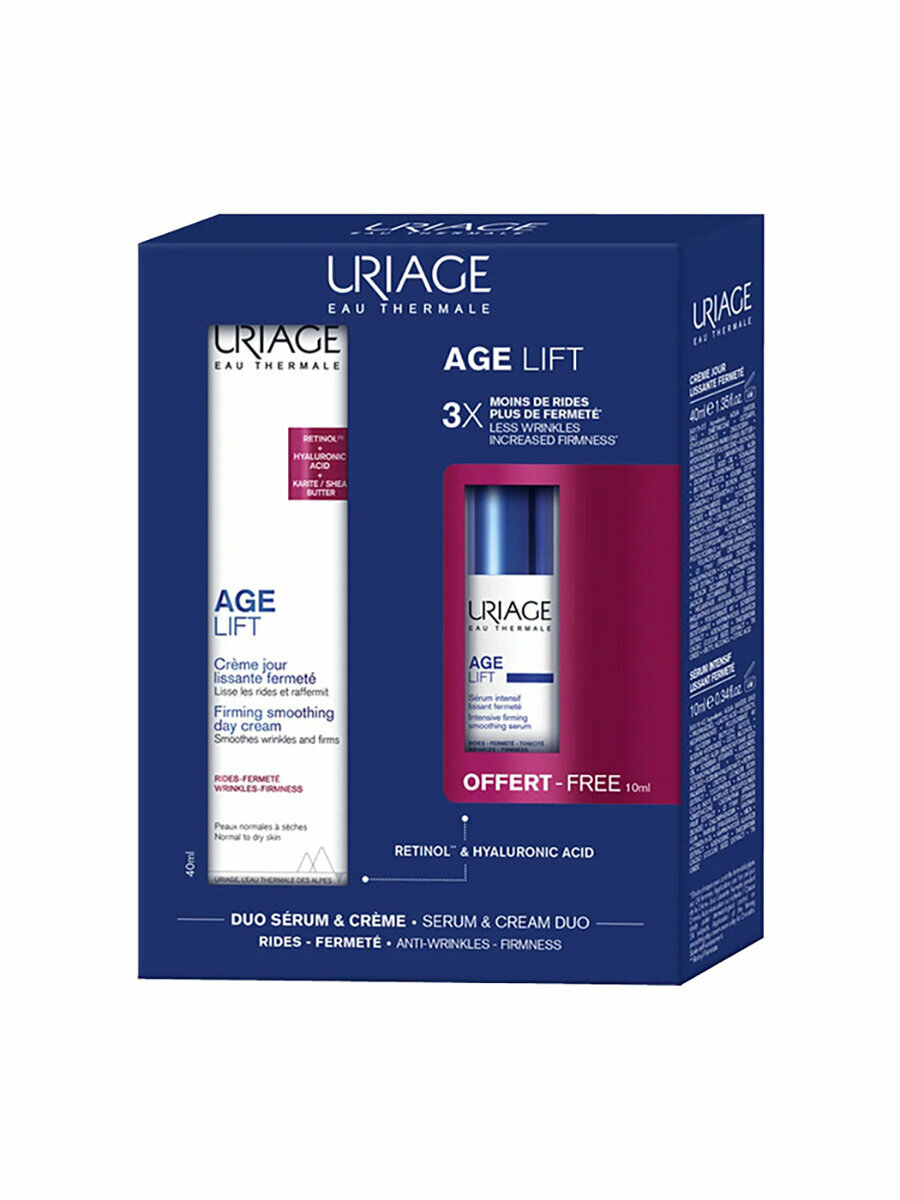 Урьяж Набор Эйдж Лифт: Дневной крем 40 мл + Сыворотка 10 мл