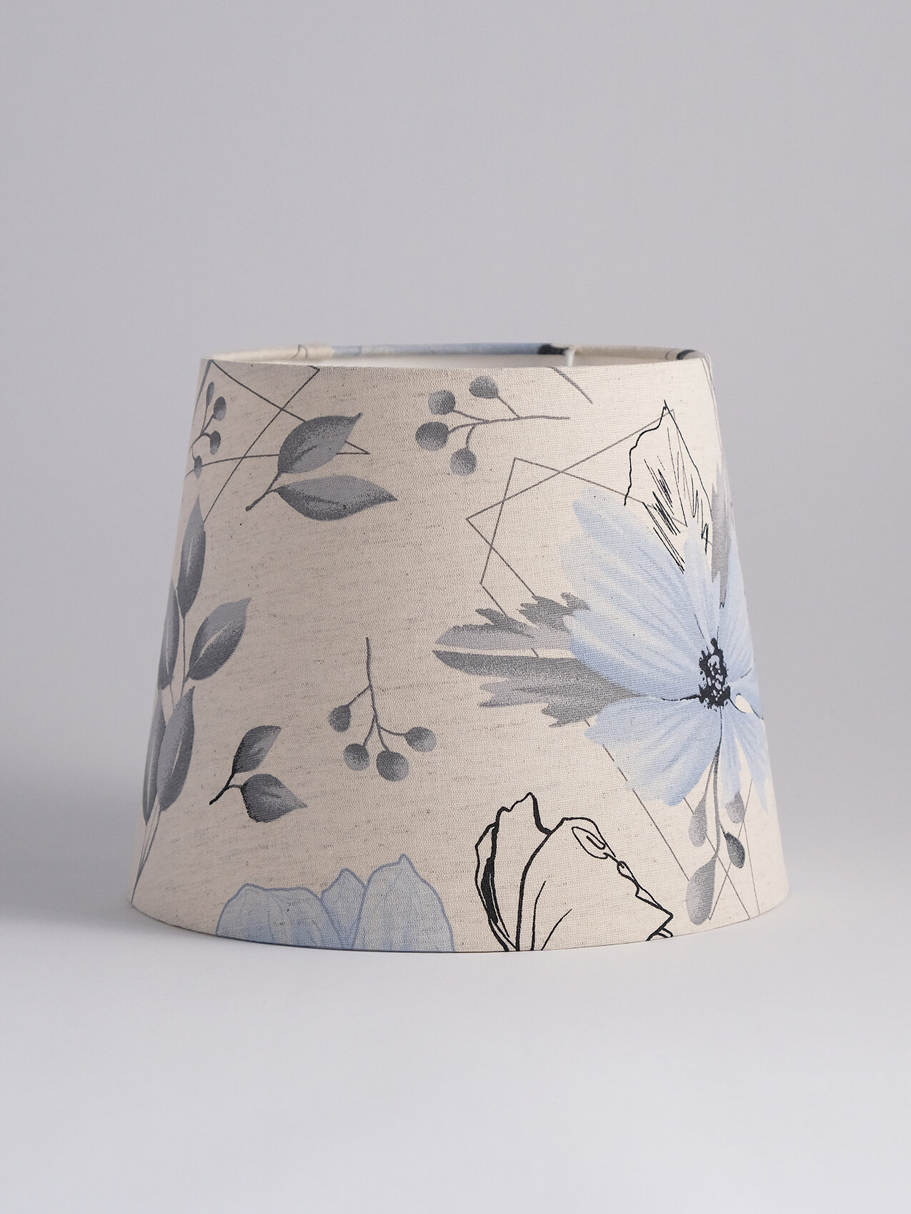 Абажур для настольной лампы, лён "Магнолия", конус 25 см