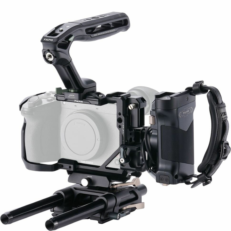 Клетка Tilta Pro Kit для Sony FX2 Чёрная, быстросъёмная площадка, алюминий