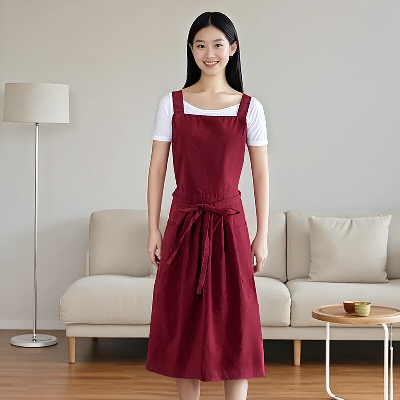 Японский стиль водонепроницаемый фартук для домашней кухни, фартук принцессы, рекламный чехол, платье, рабочая одежда для цветочного магазина, с возможностью нанесения логотипа