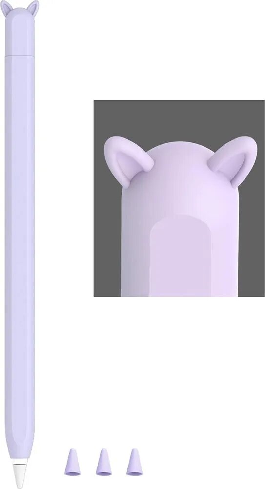 Силиконовый чехол для Apple Pencil 2 поколение противоскользящий iPad Pencil 2 милый мультяшный защитный чехол