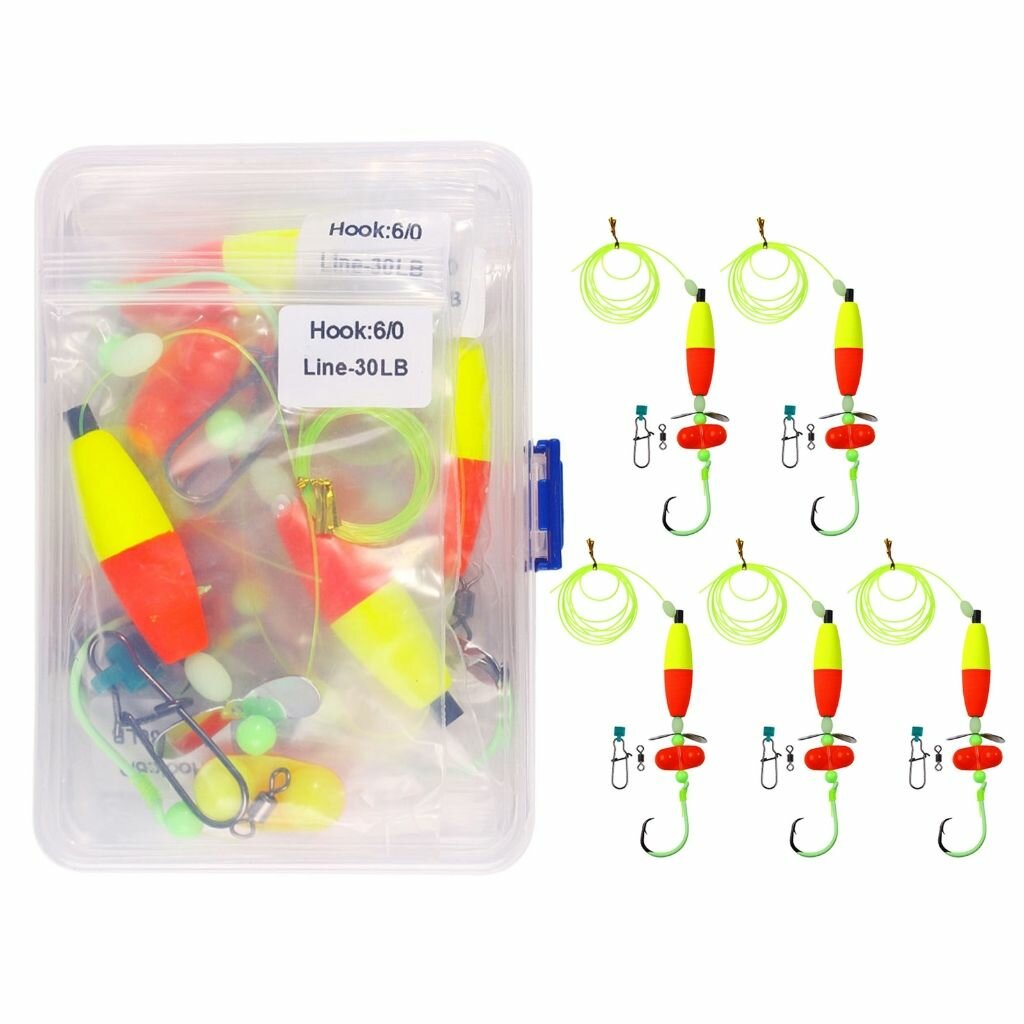 Ночные колокольчики для ловли сома "Лучик" - красно-желтый №6