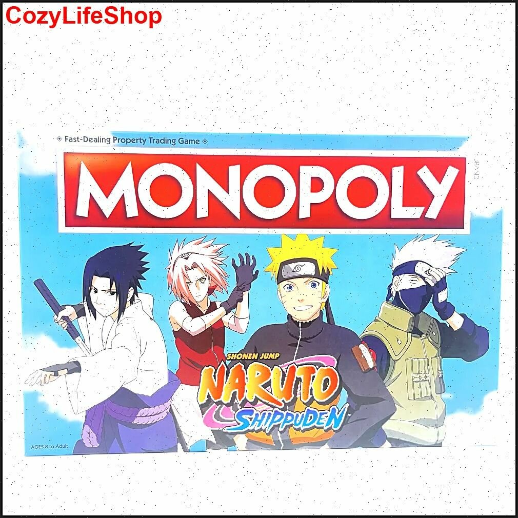 Настольная игра Монополия: Rick and Morty, Godzilla, The Nightmare Before Christmas, Naruto Для семейного досуга и праздников Подарок на день рождения 2-6 игроков, 40-60 мин