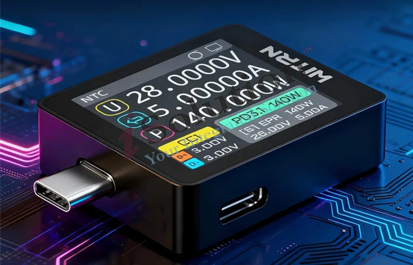 Тестер мощности K2 Black 36V + 2 шт. защитное стекло — фото 1