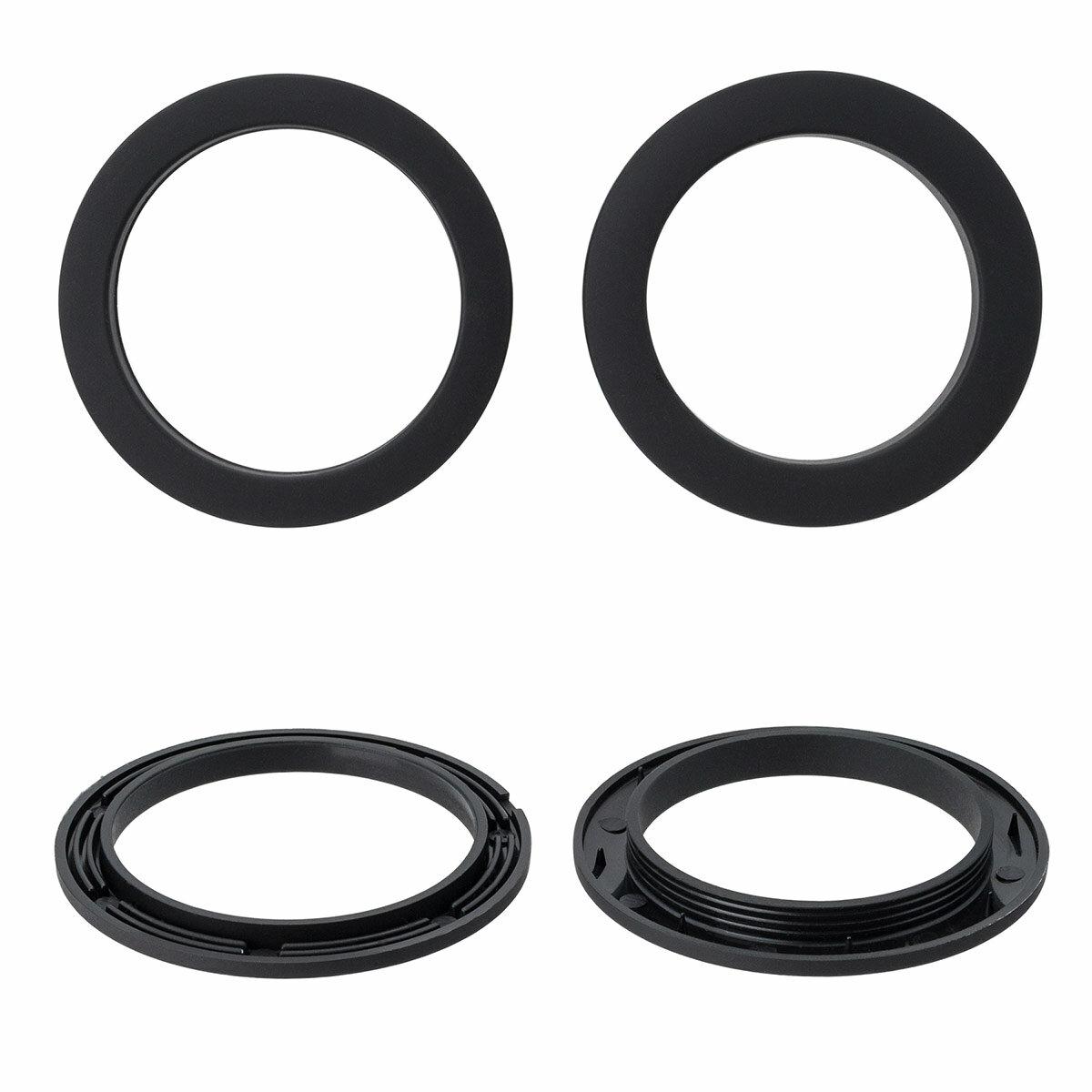 Люверс шторный круглый d-50мм с многоур. замком пластик, 46 черный софт тач, 10 шт