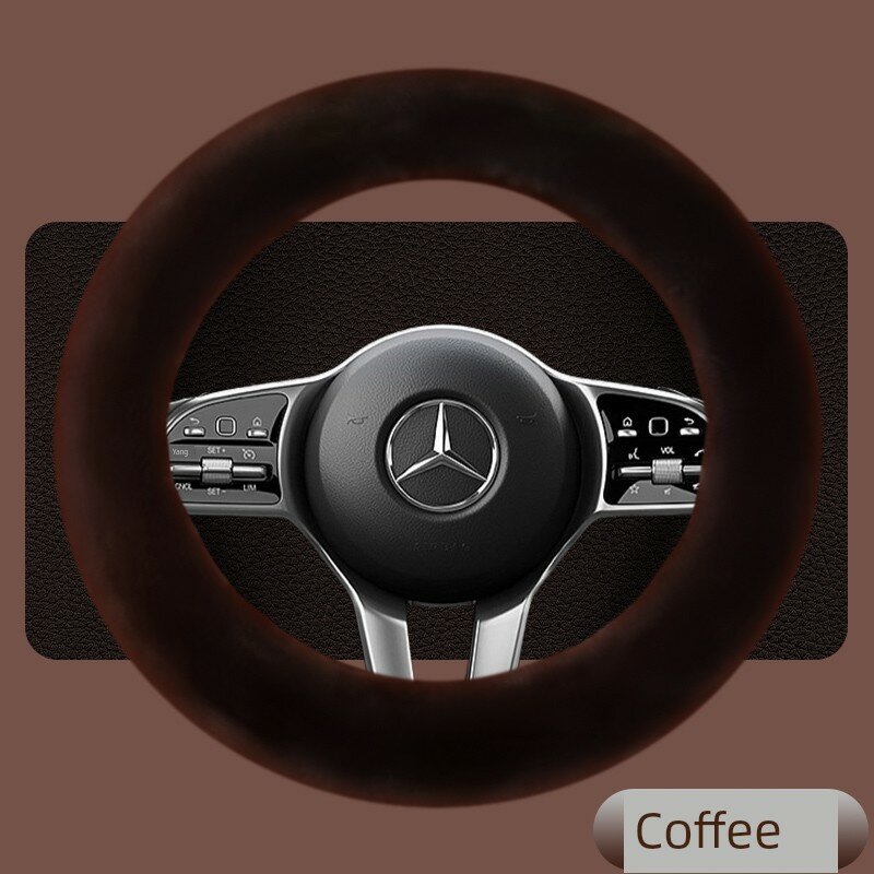 Чехол на руль зимний, плюшевый, из искусственного меха норки, с подогревом, новая модель 2023 года, для женщин, для