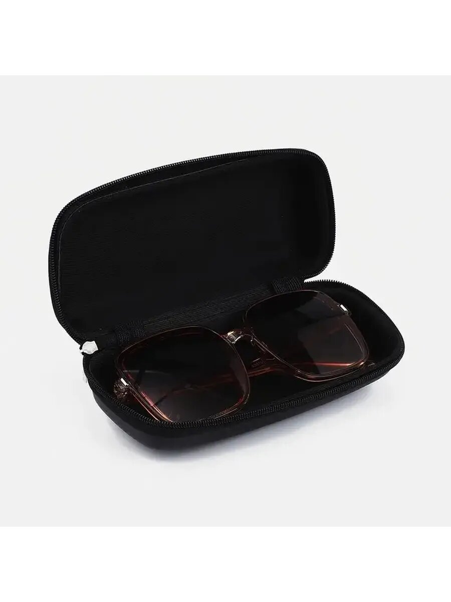 Стильный чехол для очков с молнией, черный