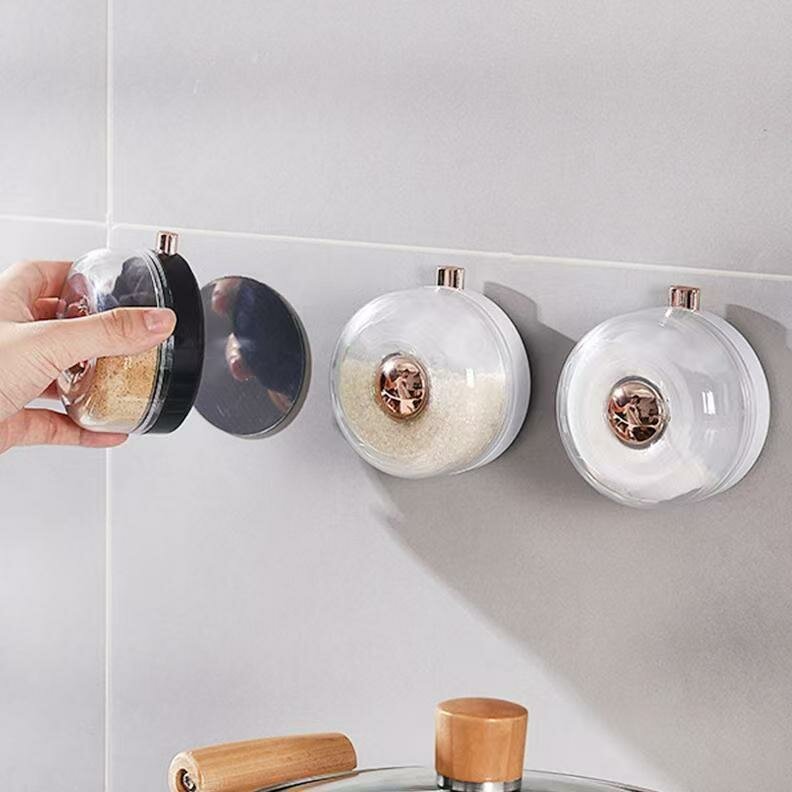 Кухонная магнитная присоска, количественная солонка, приправный контейнер, настенная приправная банка, влагонепроницаемая герметичная банка, домашняя солонка, набор приправ