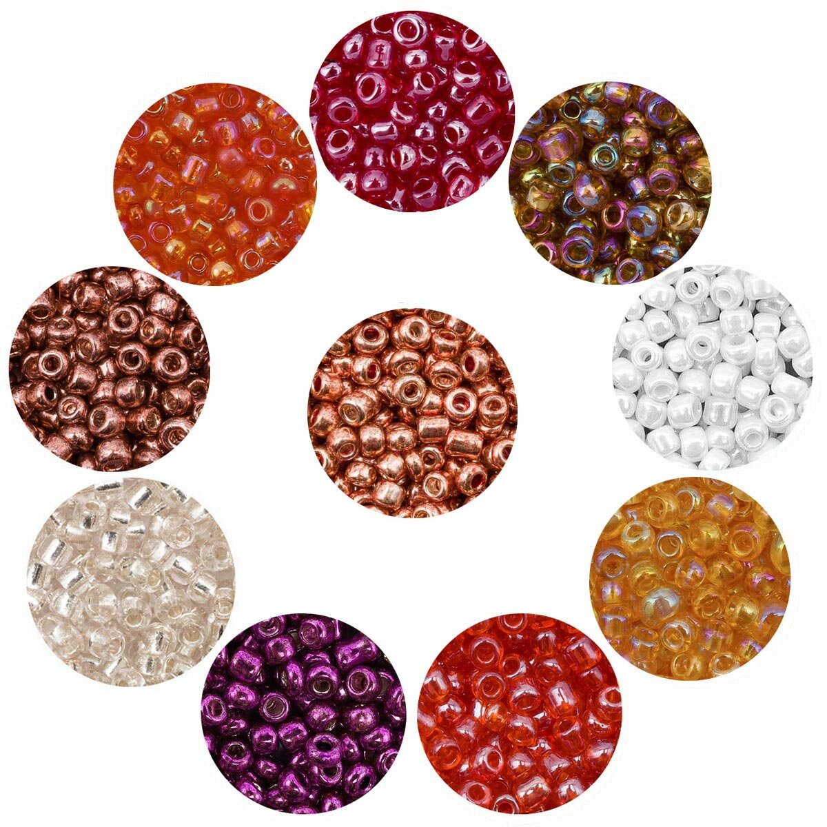 Набор для плетения бисером №8 бисер в тубе, 10 цветов, Astra&Craft