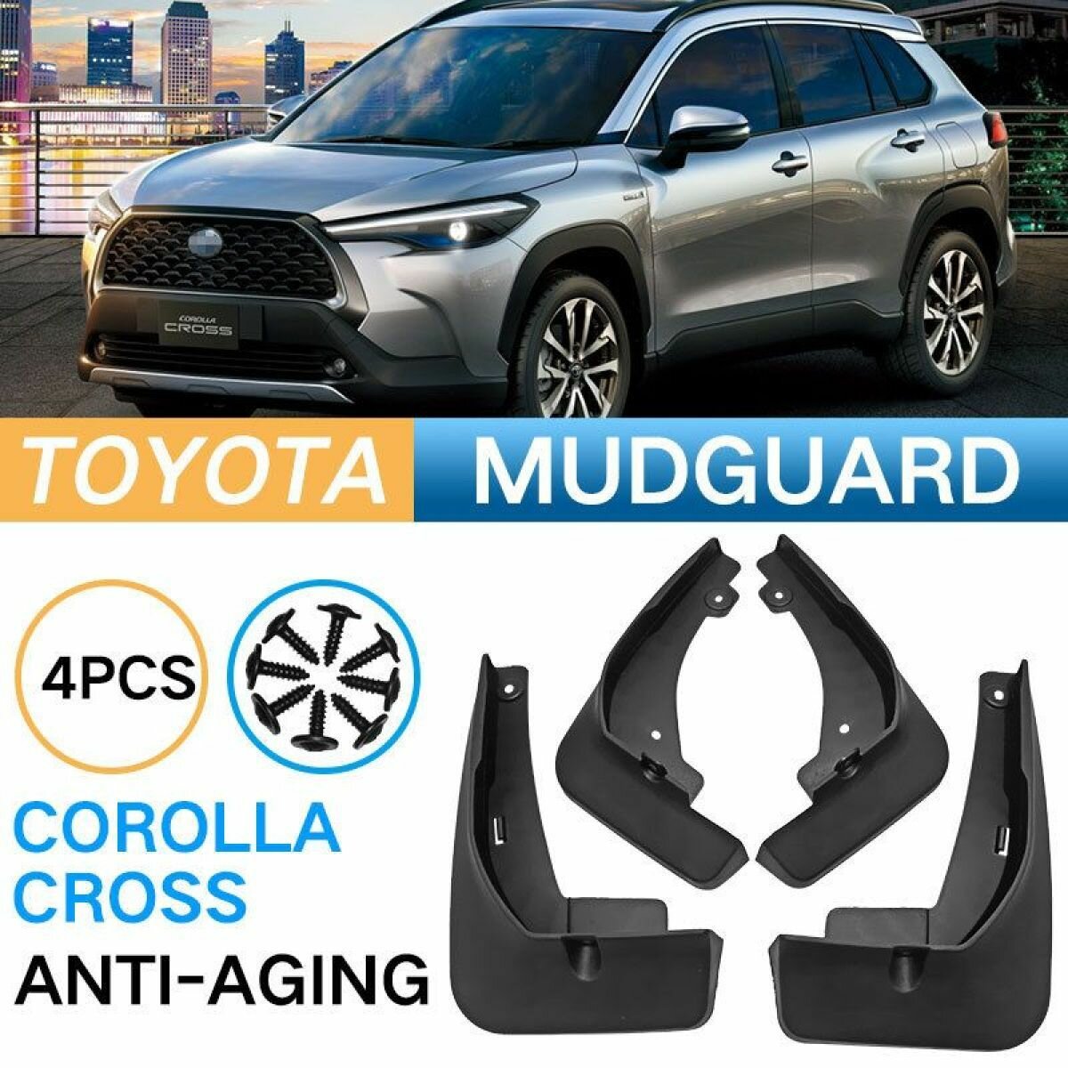 Крыло для автомобиля, арт. брызговики подходит для Toyota Corolla Cross 2020, 4 шт.