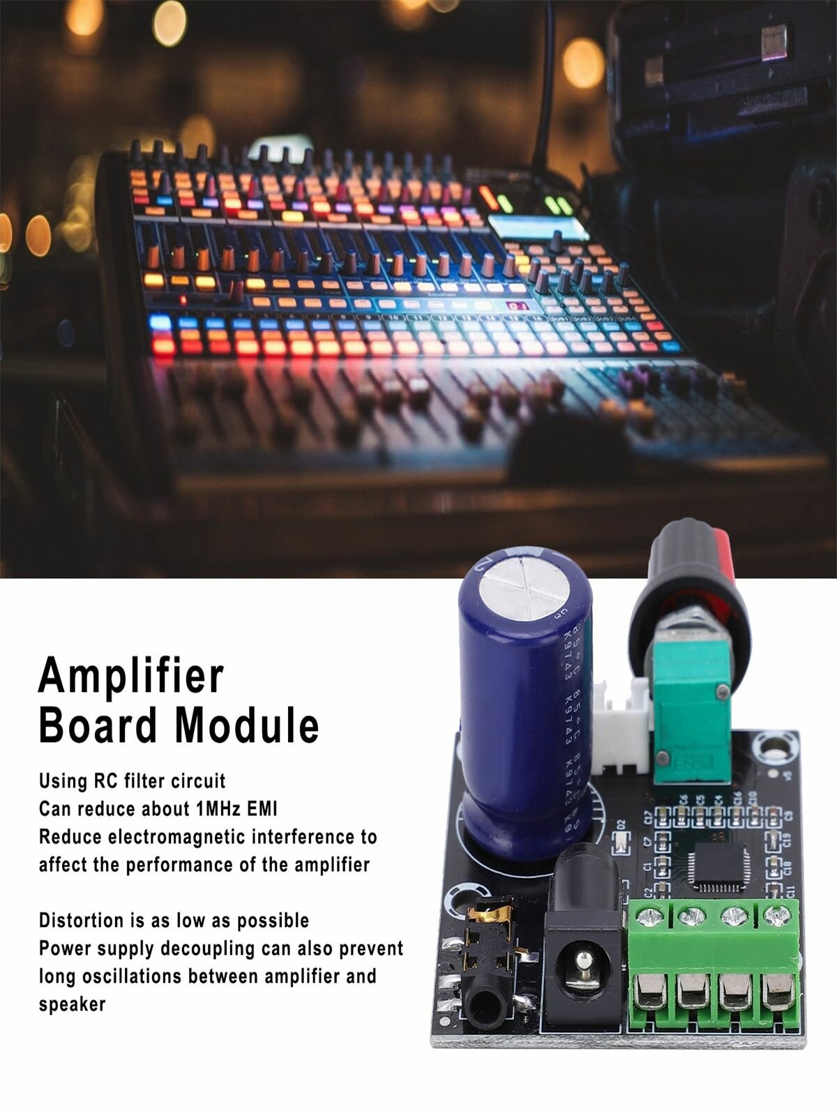 Усилитель PAM8610, 15Вт x 2, двухканальный, 12В, высокое качество звука, для DIY аудиосистем и тестирования.