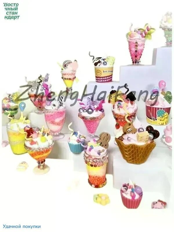 Набор для лепки Candy Clay: 35 форм для десертов, 11 цветов пластилина, аксессуары для творчества