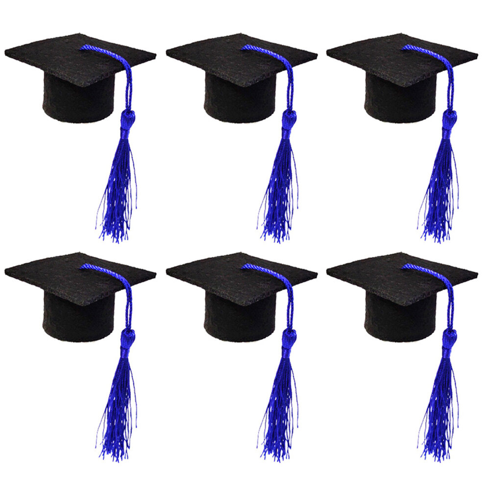6 Штук Мини Шапочки Для Бутылок В Forme Graduate Шапки Для Украшения Праздничных Мероприятий 5 5X5 5X3 2Cm