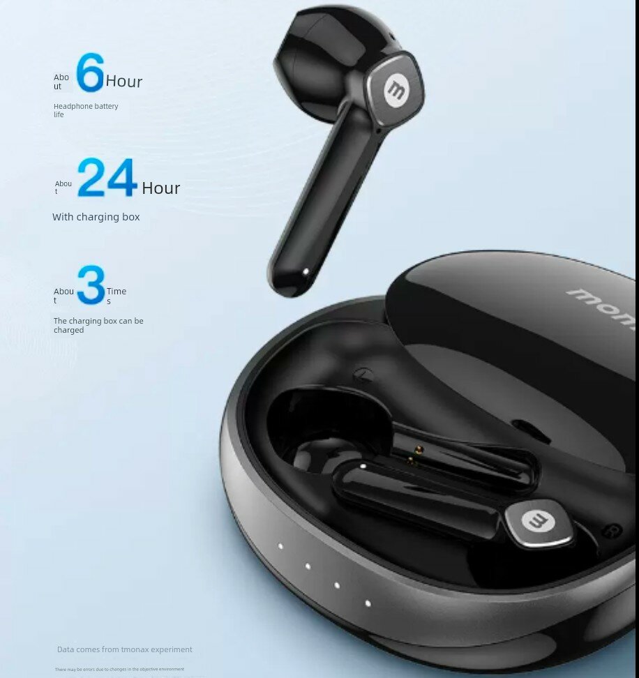 Наушники MOMAX BT11 с маленьким корпусом, беспроводные, Bluetooth, с шумоподавлением при звонках, полувнутриканальные,