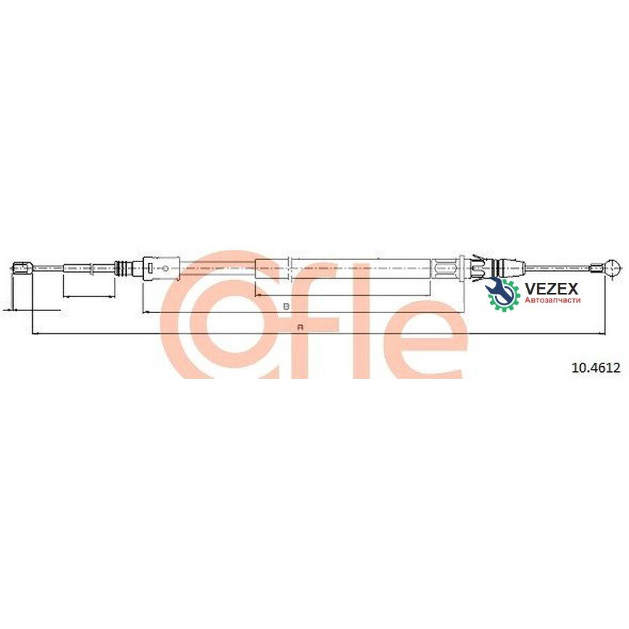 COFLE 92104612 трос ручника!\ Citroen C5 all 08>