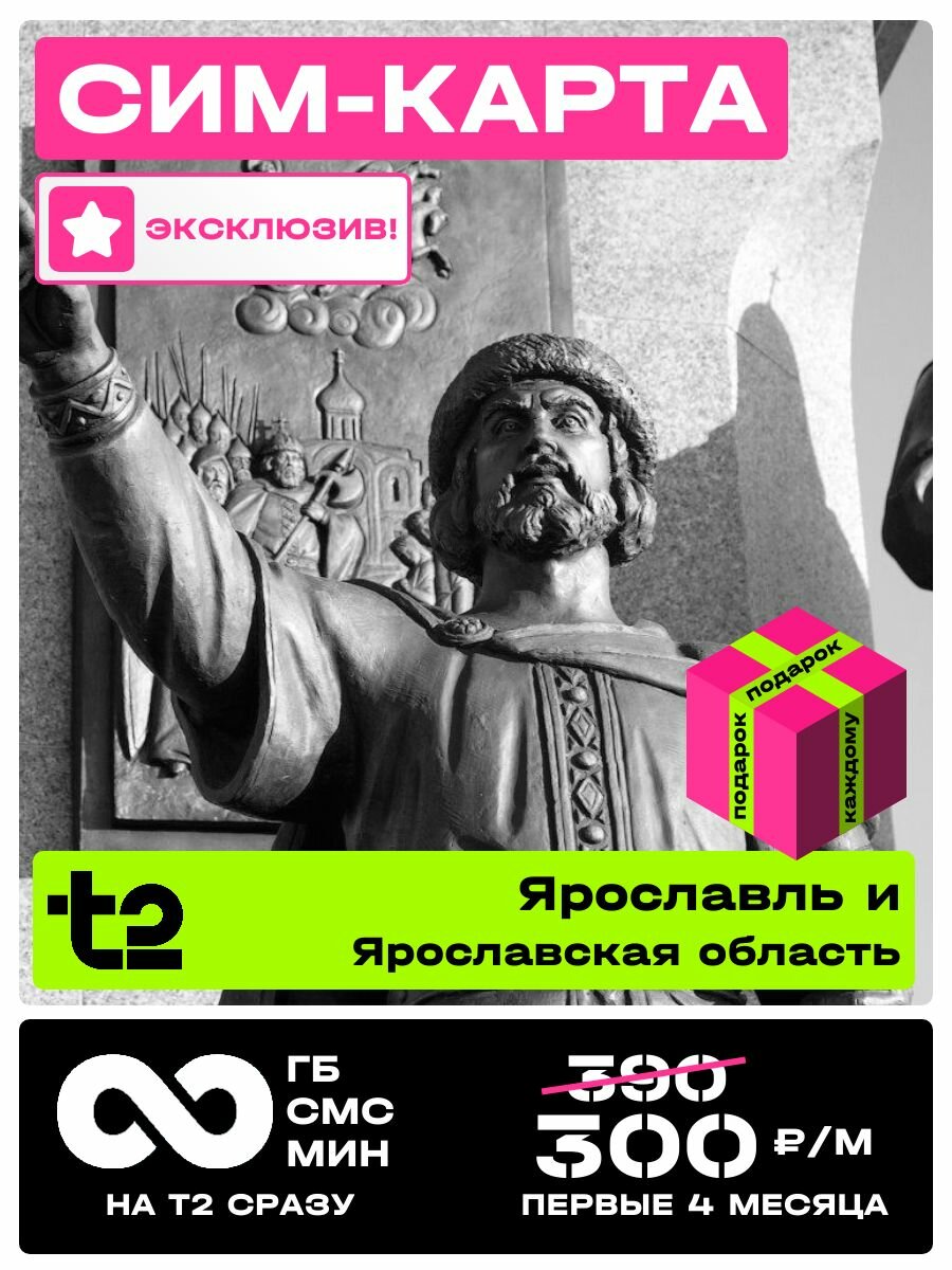 Сим карта теле 2 с безлимитным интернетом и минутами. t2 SIM-карта тариф хватит Ярославская область. За 300 рублей в месяц.