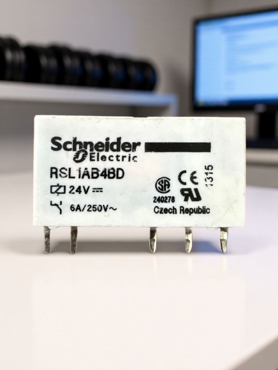 Реле электромагнитное SPDT 24В DC, 6A/250ВAC