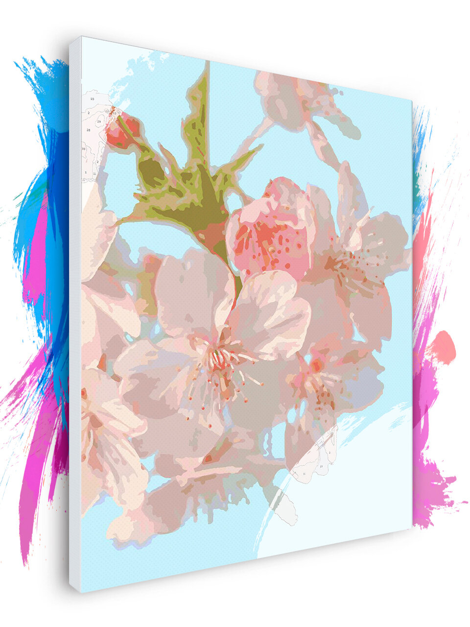 Картина по номерам на холсте Сакура вблизи, 40 х 50 см