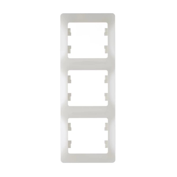 Рамка Schneider Electric Глосса 3 поста вертикальная бежевая