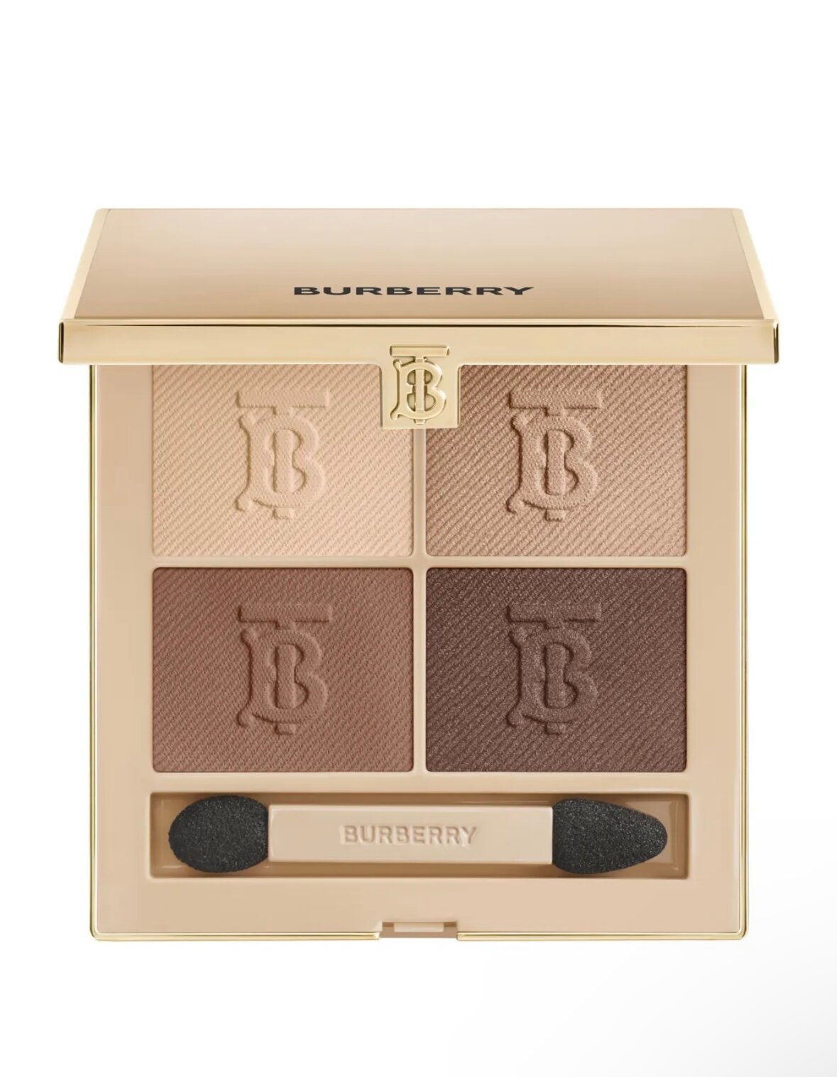 Тени для век BURBERRY Eye Colour 4.7г | Палетка 4 оттенков |Карамельный нюд-эффект |Тон 02 Dusty Caramel