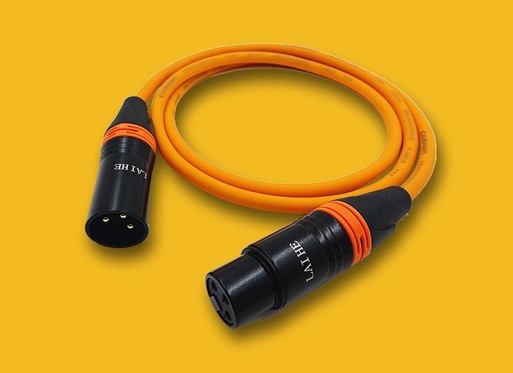 Балансный кабель XLR(M) - XLR(F) 1m, цветной желтый