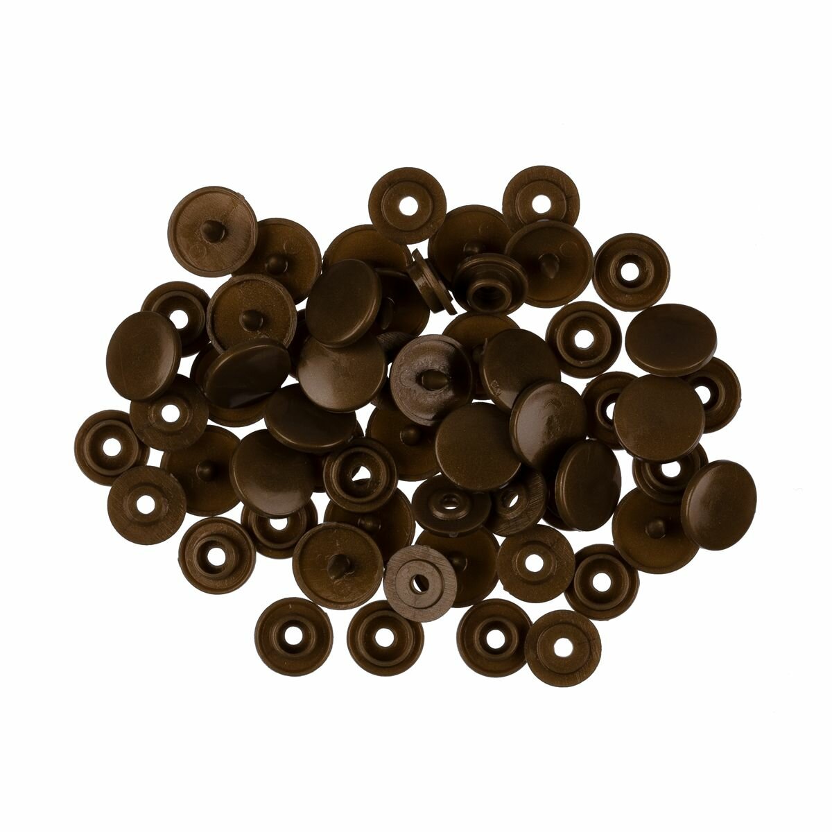 Кнопки "Micron" POM-10 Кнопки пластиковые d 10 мм 15 шт. № 015 коричневый