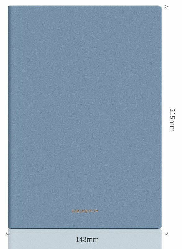 Блокнот Deli 22284BLUE 210х143мм искусст. кожа 96л синий — фото 1