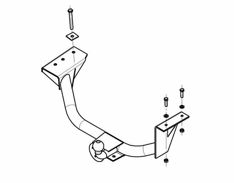 Фаркоп на ИЖ 2126 (без электрики, паспорт/сертификат в комплекте) Автос. IZH-01