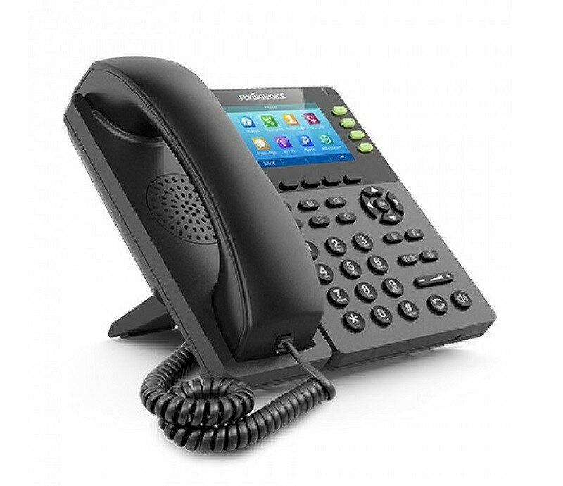 Flyingvoice FIP14G IP телефон, цвет. дисплей 3.5", 480x320, 8 SIP, 2xEth 10/100/1000, WI-FI, PoE, БП