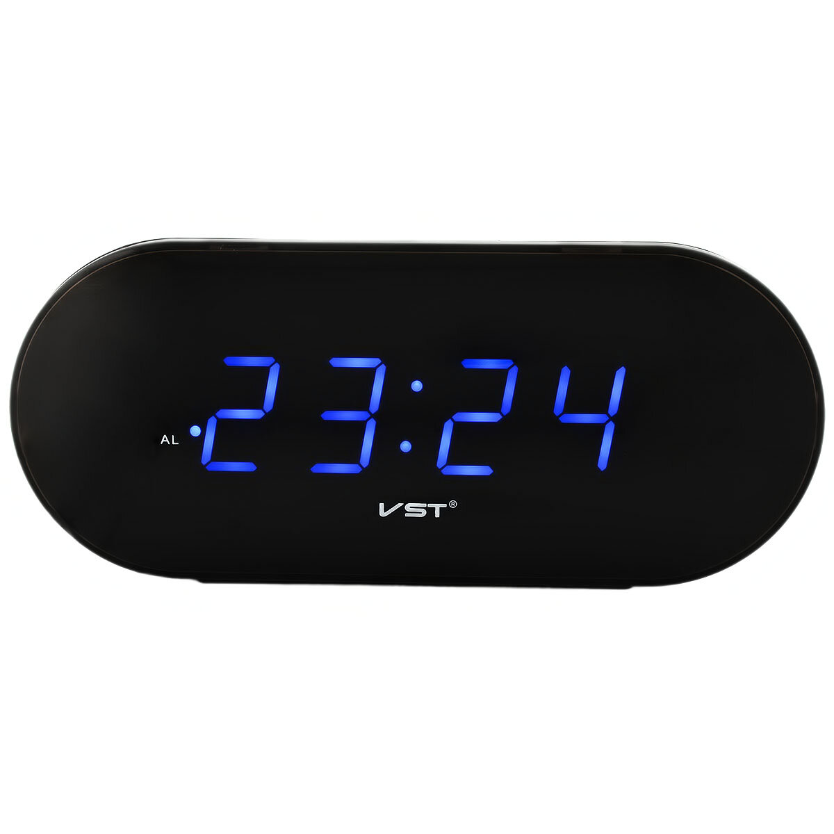 Сетевой будильник Vst715-5 часы 220В син. цифры+USB кабель (без адаптера)