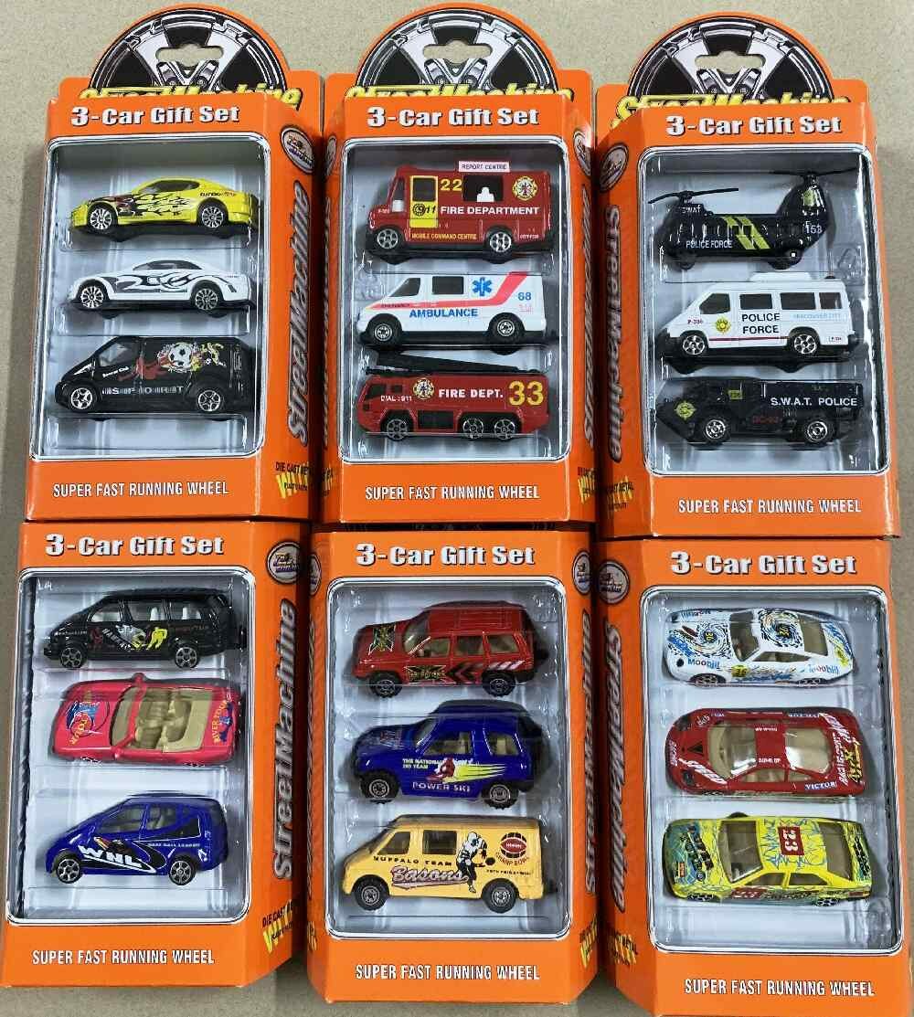 Набор машин (3 штуки), 6 видов в коробке, 1 штука