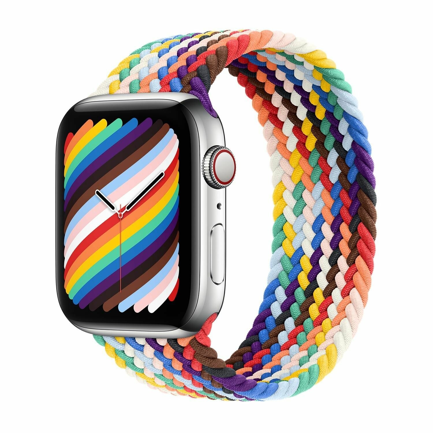 Ремешок Apple Watch Braided Solo Loop(40mm) Pride Edition размер 6 Watch Nike 38-40-41mm (Series 1-9) 42mm (series 10) SE MJX53ZM/A