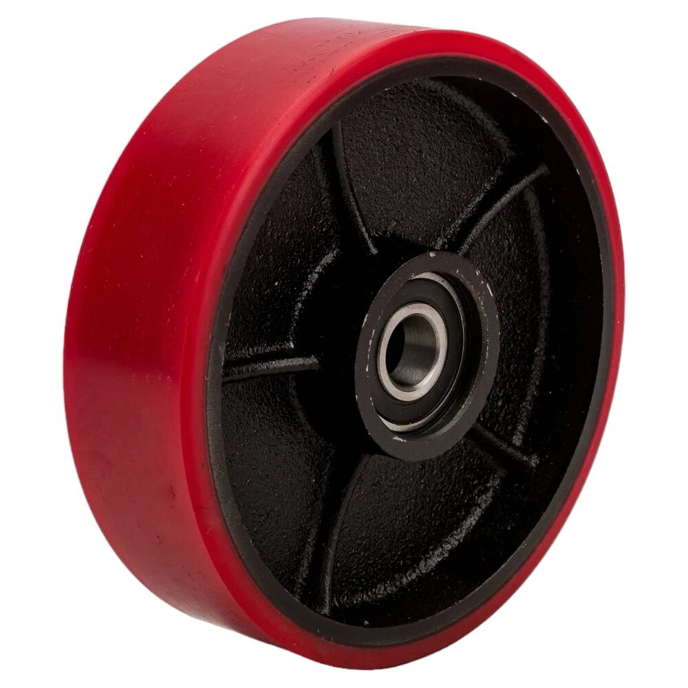 Колесо для гидравлической тележки 180хS50 мм, PU, c подшипником WILMART 325(180)polb