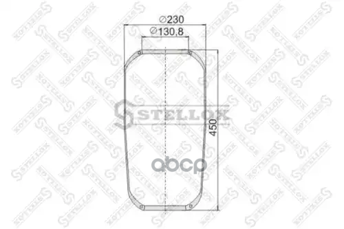 Пневмоподушка ! кон 444-230-130.8/130.8 MAN Stellox арт. 9018850SX