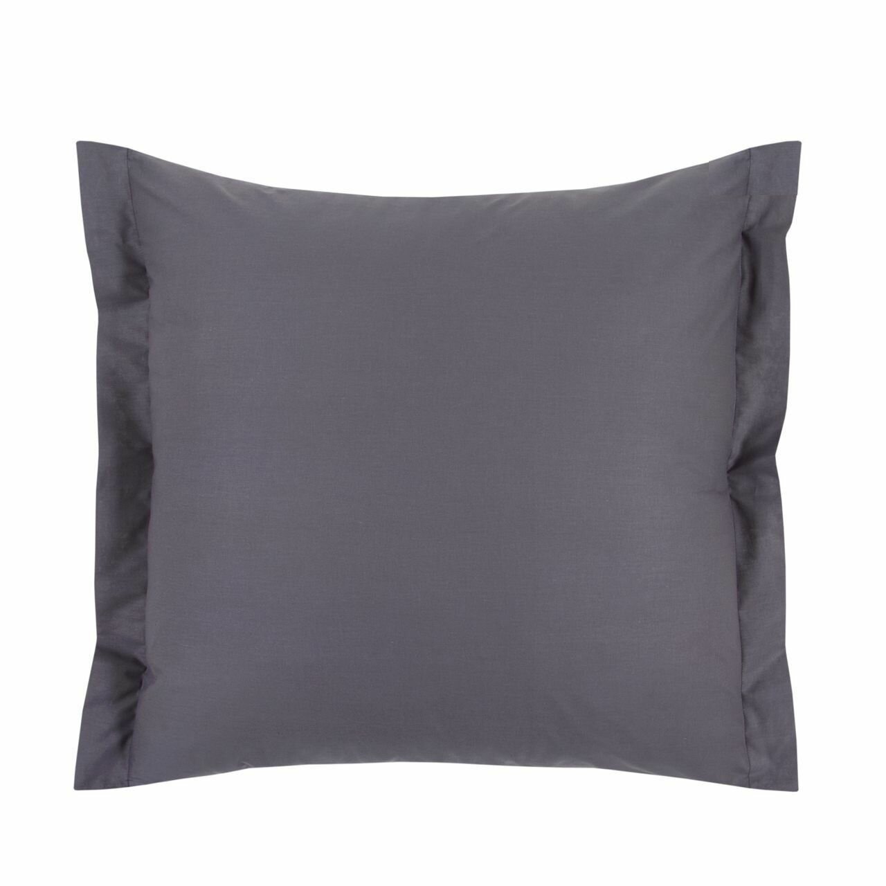 Наволочки Однотонные 70х70 (2 шт.) Графитовые из Поплина с Ушками арт. 971