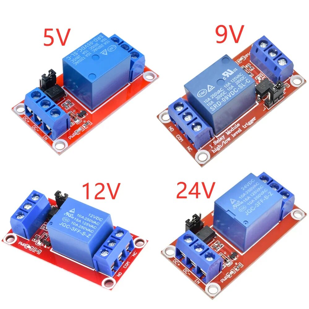 1-5 шт. Релейный модуль Arduino 1 канал DC 5В 9В 12В 24В 5V 1 channel 5pcs