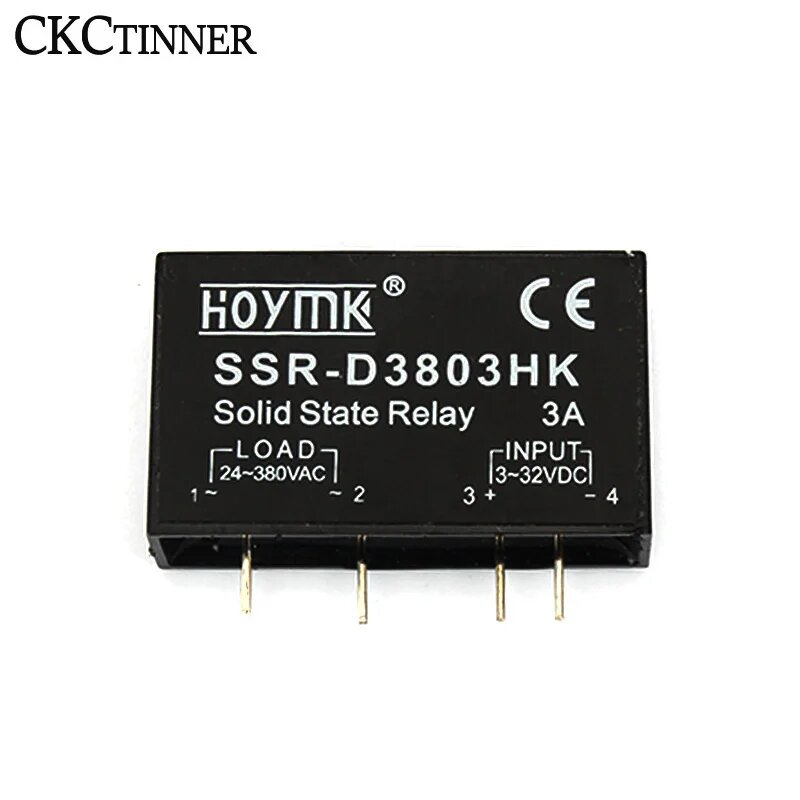Реле твердотельное SSR-D3803HK 3A 24-380VAC, Размер: D3803