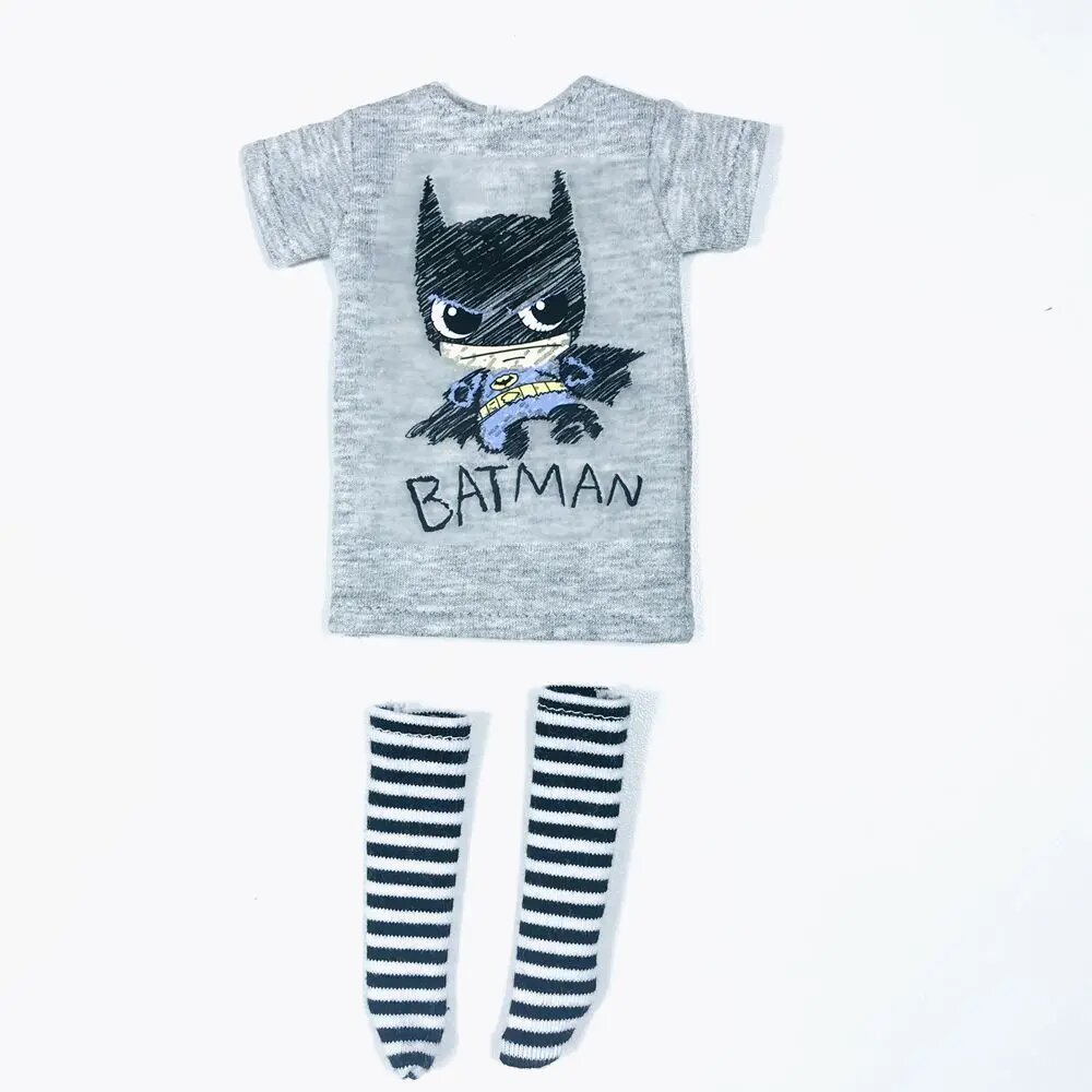 Футболка и гольфы для куклы 1/6, FJ&LUK HOUSE Серый, style6