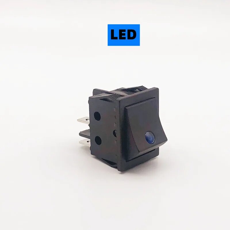 Выключатель KCD4 220В с подсветкой, синий