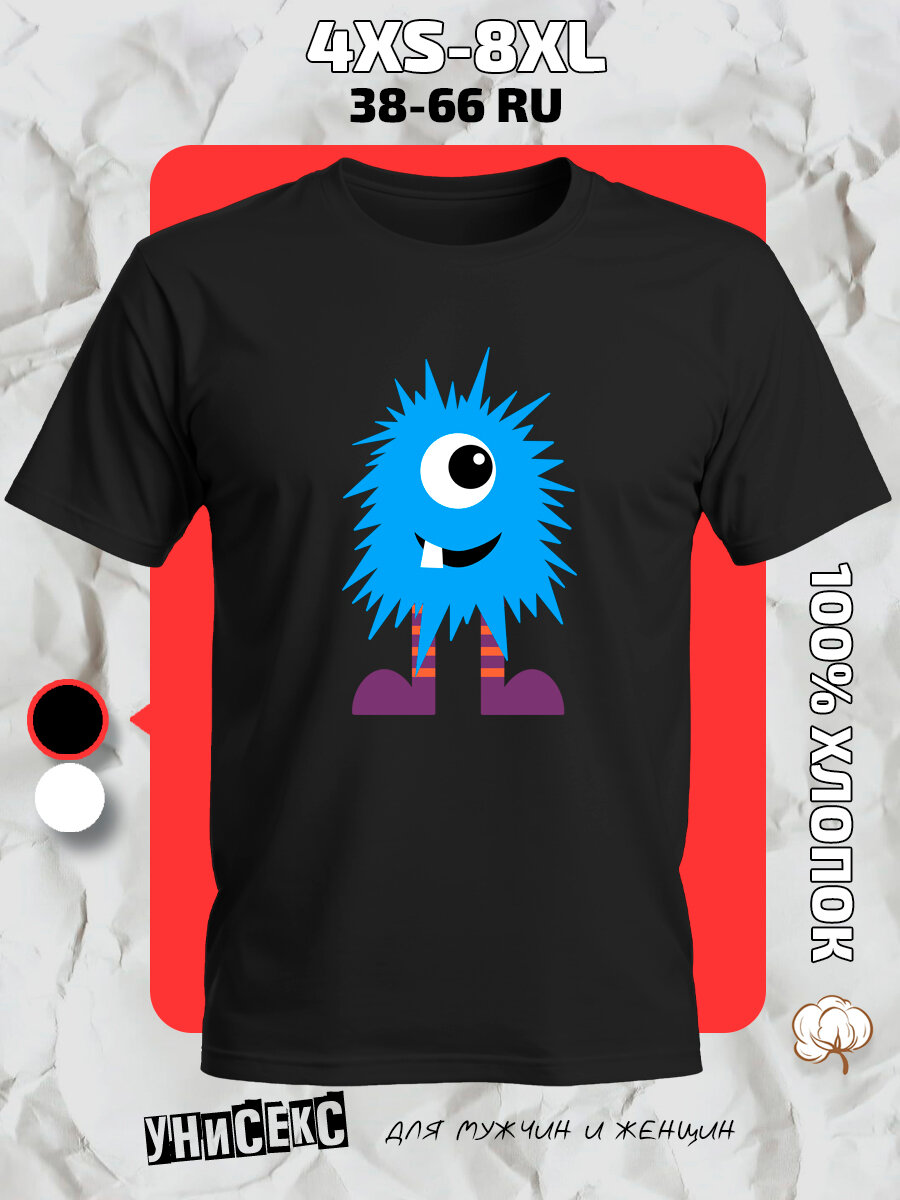Футболка с принтом монстр