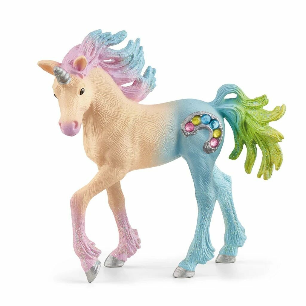 Schleich. Фигурка 70724 "Зефирный единорог Жеребенок" коллекционная, реалистичная, тактильная, для детей от 3 лет