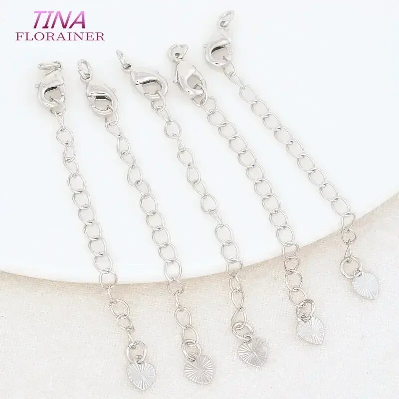 6 шт, медная удлинительная цепочка золотого цвета 14 карат Florainer Tina с Style 10