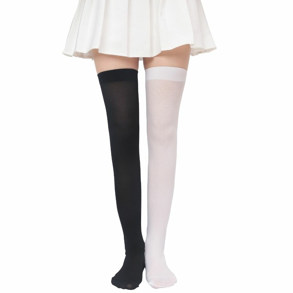 Чулки в полоску "Инь и Янь" чулки-черно-белые