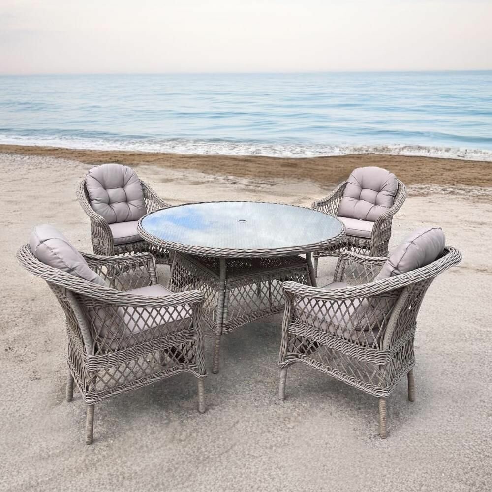 Комплект мебели 4+1T219/LV-217-4 Pcs Beige (Afina Garden)