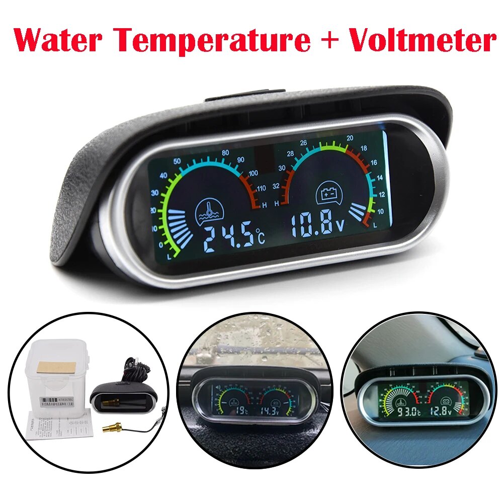2 функции 12 В/24 В Универсальный датчик давления масла для грузовиков и автомобилей + набор датчиков температуры воды, датчик, индикатор давления масла BG0012 2 In 1
