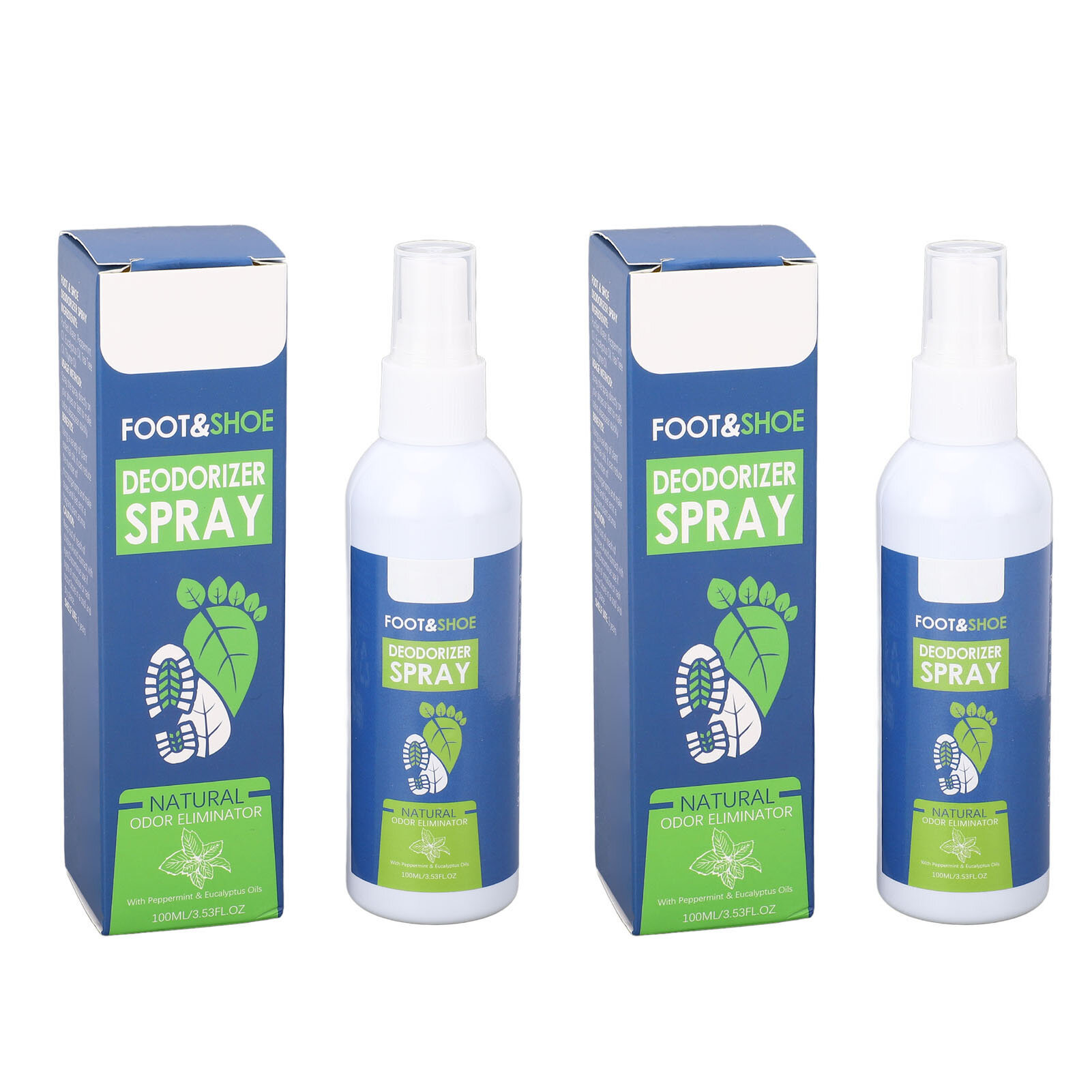 2pcs 100 мл ног брызг с брызги мощный запах запаха пота.